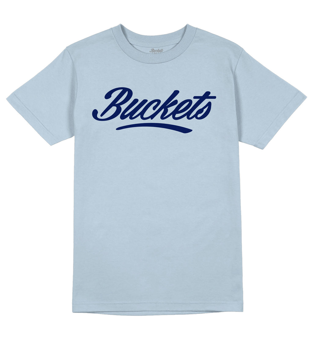 Essential Script Tee Vol. 4 - Lt. Blue – Buckets Brand, Inc